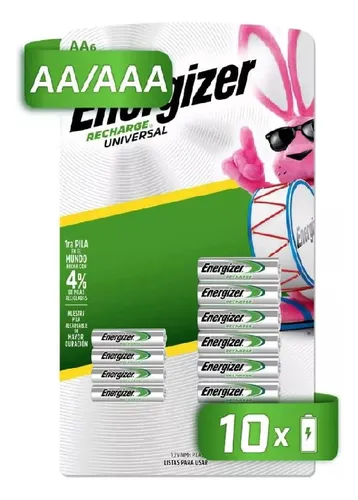 Pila Recargable Energizer 6aa Y 4aaa 10 Unidades Envío Gratis