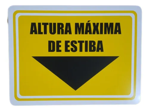 Letrero Altura Máxima De Estiba 60x90 Paq-6 Amarillo | Envío gratis