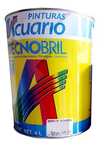 Esmalte Alquidálico 4lt Bco Mate Tecnobril Acuario Ev22140 Esmalte Alquidálico 4lt Bco Mate Tecnobril Acuario Ev22140