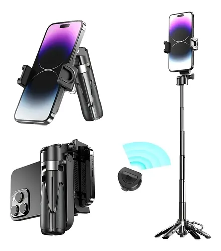 Selfie Stick Trípode Bluetooth Control Remoto Monopié Negro Envío Gratis