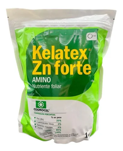 Kelatex Zn Forte Amino Nutriente Foliar Alto En Zinc 1 Kilo Envío Gratis