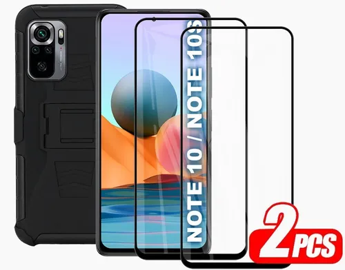 Funda Uso Rudo Clip Xiaomi Redmi Note 10 Mica 9d Full 3 En 1 Cuotas