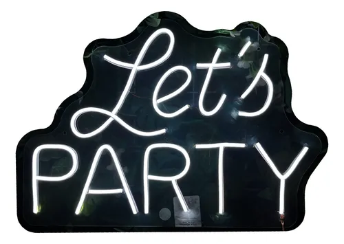 Letrero Led Neón Let S Party Fiesta Decorativo | Envío gratis