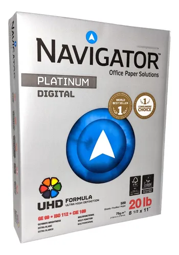 Papel Navigator Platinum Carta 75gr 500 Hojas Impresion Meses Sin Interés