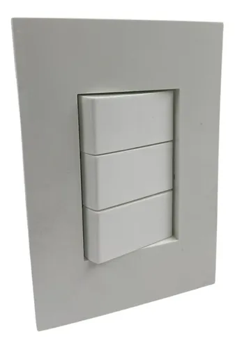 Interruptor Triplo Simples 3 Teclas Slim Facil Instalação Cor Branco Interruptor Triplo Simples 3 Teclas Slim Facil Instalação Cor Branco