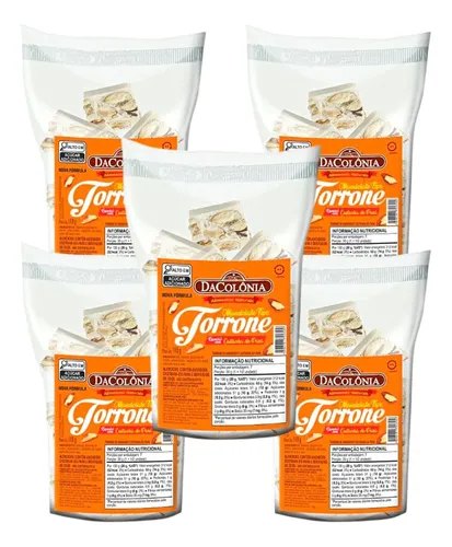 5 Pacotes De Mandolate Tipo Torrone Com Castanhas 140g | MercadoLivre 5 Pacotes De Mandolate Tipo Torrone Com Castanhas 140g | MercadoLivre