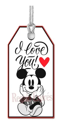 Etiquetas San Valentín Mickey Mouse Imprimibles 8 Modelos | Meses sin ...