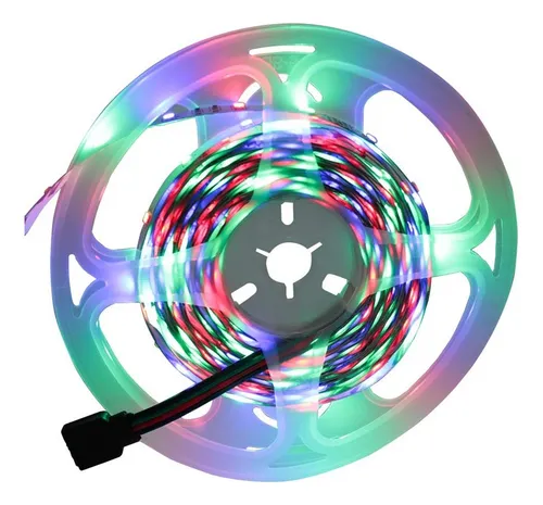 Tira de LED RGB de 5 metros, 12 V, Ip20, con control Eletrorastro, 110 ... Tira de LED RGB de 5 metros, 12 V, Ip20, con control Eletrorastro, 110 ...