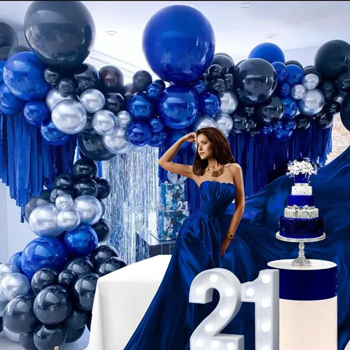 Navy Royal Blue Silver Balloon Garland Kit 160 Pcs Dark Blue | Envío gratis Navy Royal Blue Silver Balloon Garland Kit 160 Pcs Dark Blue | Envío gratis