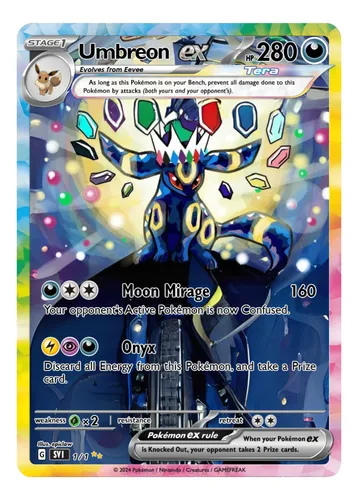 Proxy Artistica! Card Pokémon Umbreon Ex Tera Art Piece | Parcelamento ...