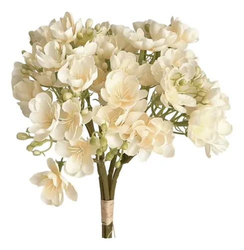Arreglo Floral De Flores De Jazmín Falsas Tipo Seda Para | MercadoLibre