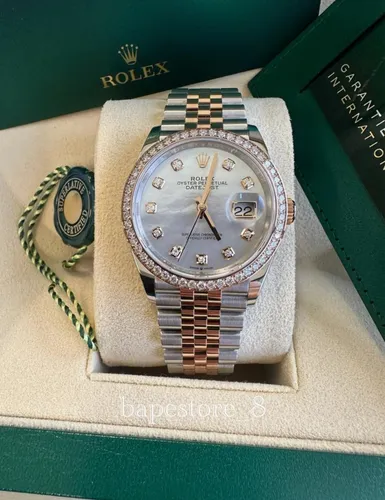 Reloj Rolex Datejust Oro Rosa Dama Cristal Zafiro Oro Rosa Y Acero Oro ...