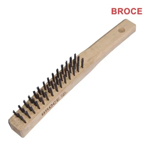 Escobilla De Acero C/mango De Madera 4x14 - Broce | Cuotas sin interés Escobilla De Acero C/mango De Madera 4x14 - Broce | Cuotas sin interés