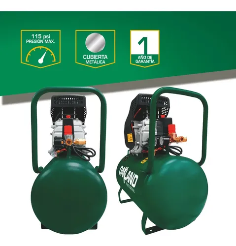 Compresor De Aire 50 Litros, 3.5 Hp Color Verde Fase Eléctrica Bifásica ...