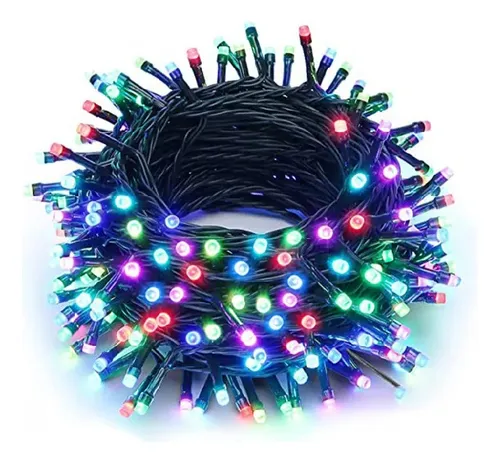 Luz Guirnalda Eléctrica 200 Led Navidad 20 Mts Multicolor Cuotas Sin