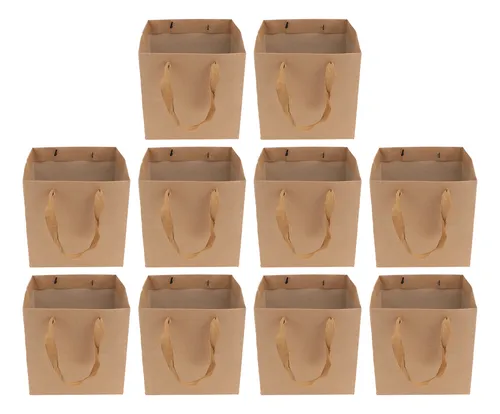 Bolsas Cuadradas De Papel Kraft A Granel Gruesas 10 Unidad Cuotas