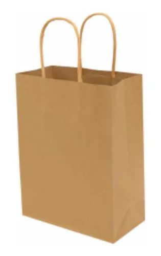 Pack Bolsas Kraft Lisa Chica Con Asa X 12 Unidades Cuotas Sin Interés