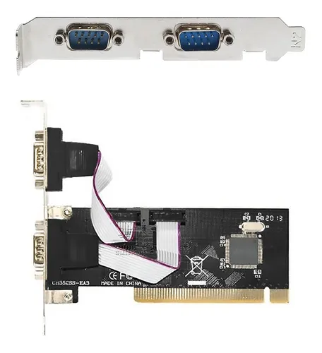 Placa Pci 2 Portas Seriais Rs232 Grátis Perfil Baixo Serial | Parcelamento sem juros