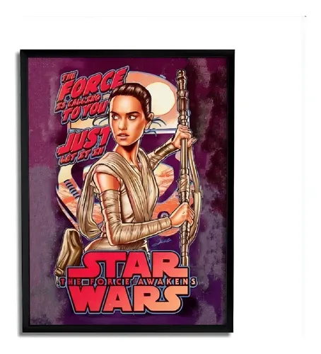 Marco decorativo Geek Rey Skywalker Star Wars Beek, color del marco ...