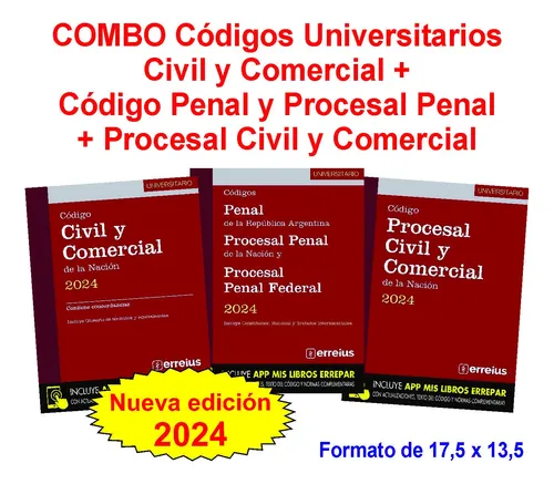 Combo Codigo Civil + Penal + Procesal Civil Y Penal Pocket Combo Codigo Civil + Penal + Procesal Civil Y Penal Pocket