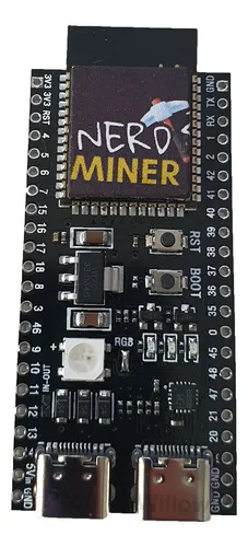 Nerdminer V2 S Tela Minerador Solo Bitcoin Nerd Miner