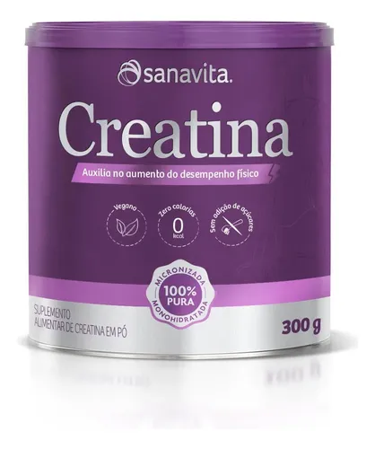 Creatina Monohidratada E Micronizada Pura 300g Sanavita