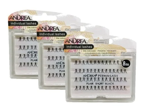 Pack X 3 Pestañas Postizas En Racimo Andrea 8 10 12 13 14mm Cuotas