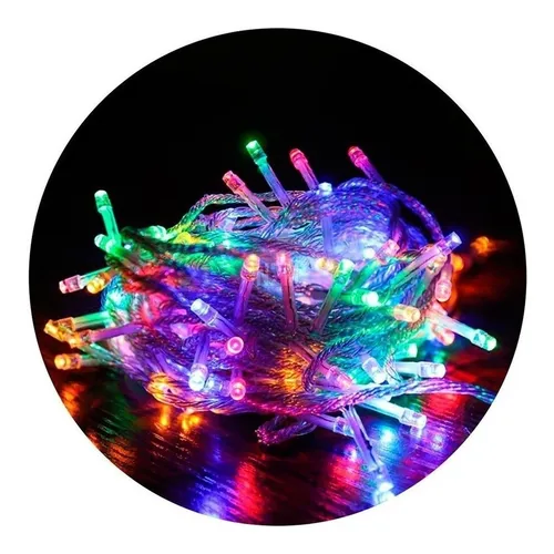 Tira De Luces De Navidad Led X100 220v 9mts Luz Arroz