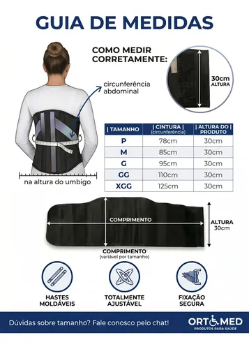Colete Ortopédico Putti Alto Torácico Ajustável Take Care | Frete grátis