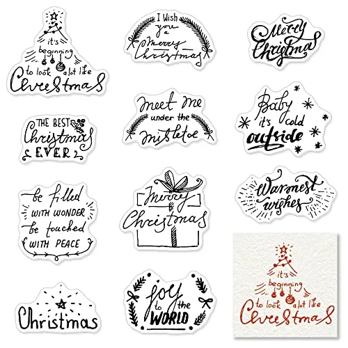Conjunto De 11 Sellos Claros De Palabras De Felices Fie... | Envío gratis Conjunto De 11 Sellos Claros De Palabras De Felices Fie... | Envío gratis