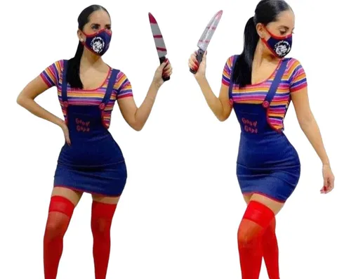 Disfraz De Chucky Sexi Para Mujer Halloween Chucky Meses Sin Interés