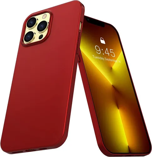 Capa Capinha Para iPhone 14 Pro 6.1 Case Acrílica Fosca Fina Cor Vermelha Capa Capinha Para iPhone 14 Pro 6.1 Case Acrílica Fosca Fina Cor Vermelha