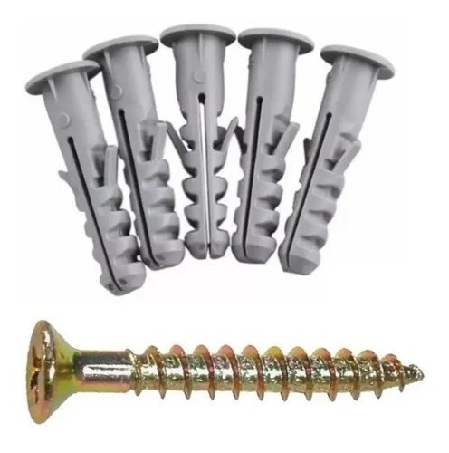 500 Parafuso Philips 3 5 X 40mm Com Bucha 6mm Anel Aba Parcelamento