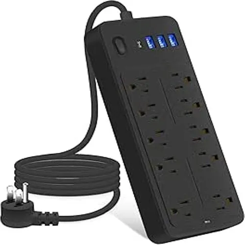 Boparte Regleta Enchufe Usb Multicontacto Regleta De 1 2 M Envío Gratis