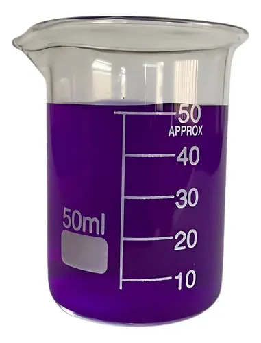 Béquer 50ml De Vidro Forma Baixa Copo Becker Graduado Jarra | MercadoLivre