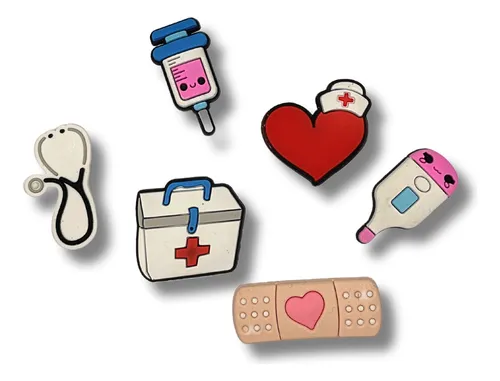 Kit 6 Unid Pin Saude Enf Med Amor Botons Jibittz Para Crocs ... Kit 6 Unid Pin Saude Enf Med Amor Botons Jibittz Para Crocs ...