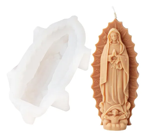 Molde Silicona Vela 3d Virgen Maria Religioso Mercadolibre