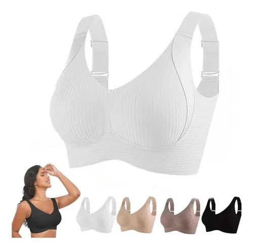 Women's Solid Four-breasted Adjustable Wireless Bra,full | MercadoLibre
