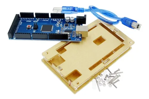 Placa Compativel Arduino Mega 2560 + Cabo Usb + Case Caixa | Frete grátis Placa Compativel Arduino Mega 2560 + Cabo Usb + Case Caixa | Frete grátis