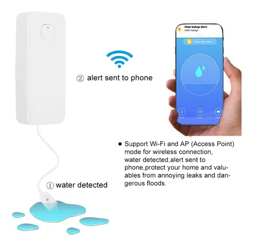 Wifi Wireless Smart Water Leakage Alarm Water Level Flood | MercadoLibre Wifi Wireless Smart Water Leakage Alarm Water Level Flood | MercadoLibre