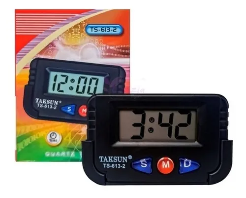 Reloj Digital Alarma Fecha Hora Carro Moto Exterior Soporte | Cuotas 