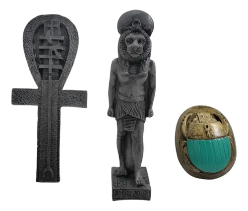 Escarabeo Chico Cruz Egipcia Diosa Sejmet Figuras De Resina | Meses sin ...