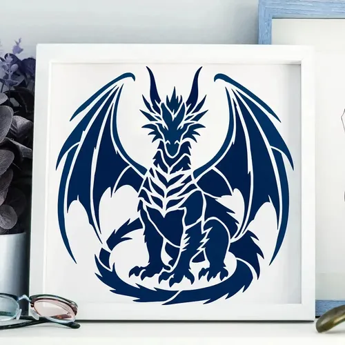1 Peça Molde De Pintura Em Plástico Reutilizável Dragão | MercadoLivre