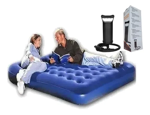 Colchon Inflable 2 Plazas Bestway + Inflador + Parche Colchon Inflable 2 Plazas Bestway + Inflador + Parche
