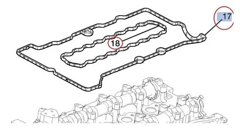 Junta Tapa Valvula Kit Cruze 1.4 Chevrolet Original