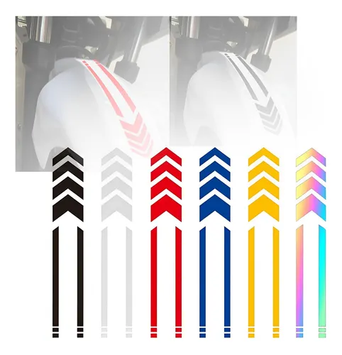 Sticker Reflejantes Kit 6 Cubre Tanque Para Moto Calcomanias Cuotas