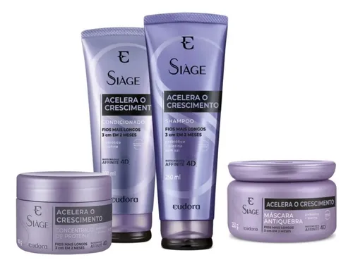 Kit Acelera O Crescimento Siage Eudora 4 Produtos Eudora Kit Acelera O Crescimento Siage Eudora 4 Produtos Eudora