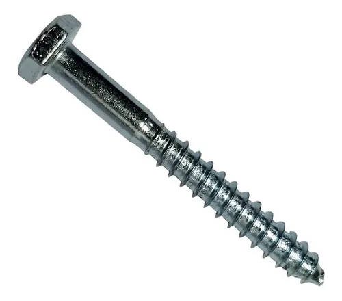 Tornillo Tirafondo 1/4 X 2 1/4 Hexagonal Zincado X 100 Unid Tornillo Tirafondo 1/4 X 2 1/4 Hexagonal Zincado X 100 Unid