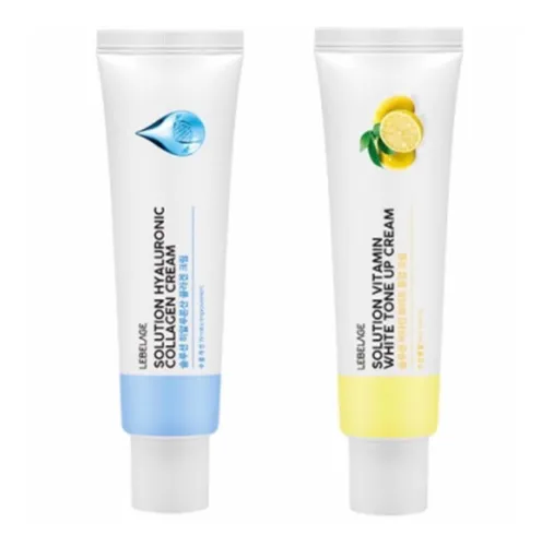 Crema Facial Coreana Antiarrugas Vitamina Y Hialuronico 2pz Cuotas