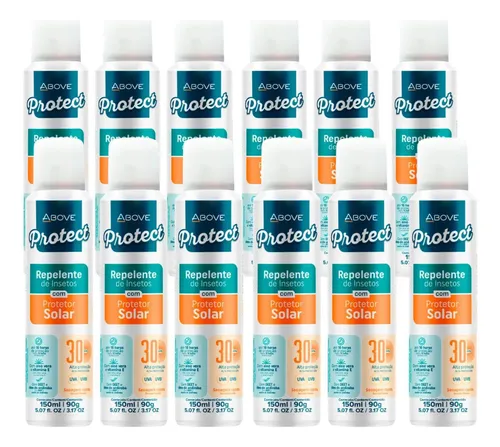 Kit 12 Repelente Insetos Protetor Solar Fps30 Above 150ml | MercadoLivre Kit 12 Repelente Insetos Protetor Solar Fps30 Above 150ml | MercadoLivre